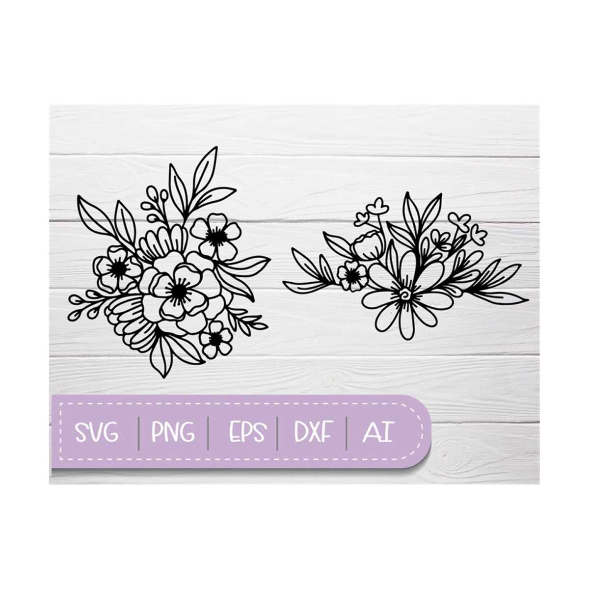 Flower SVG, Flower png, Flower cut file, Flower dxf file,ep | Inspire ...