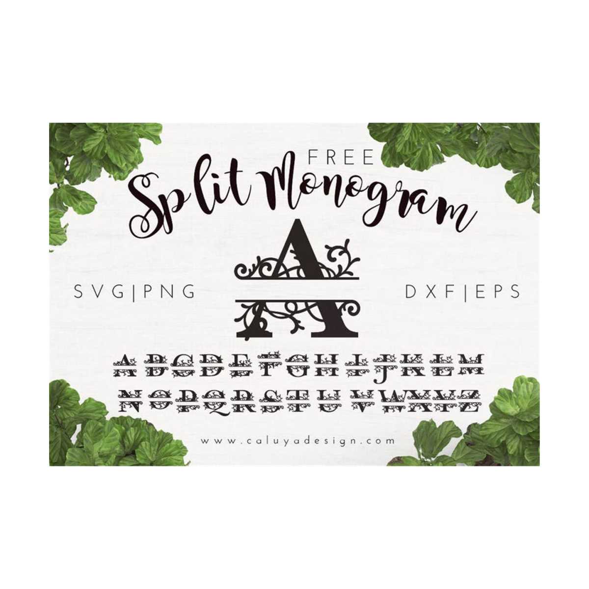Vine Split Monogram SVG | Wedding Monogram SVG | Vine Monogr - Inspire ...
