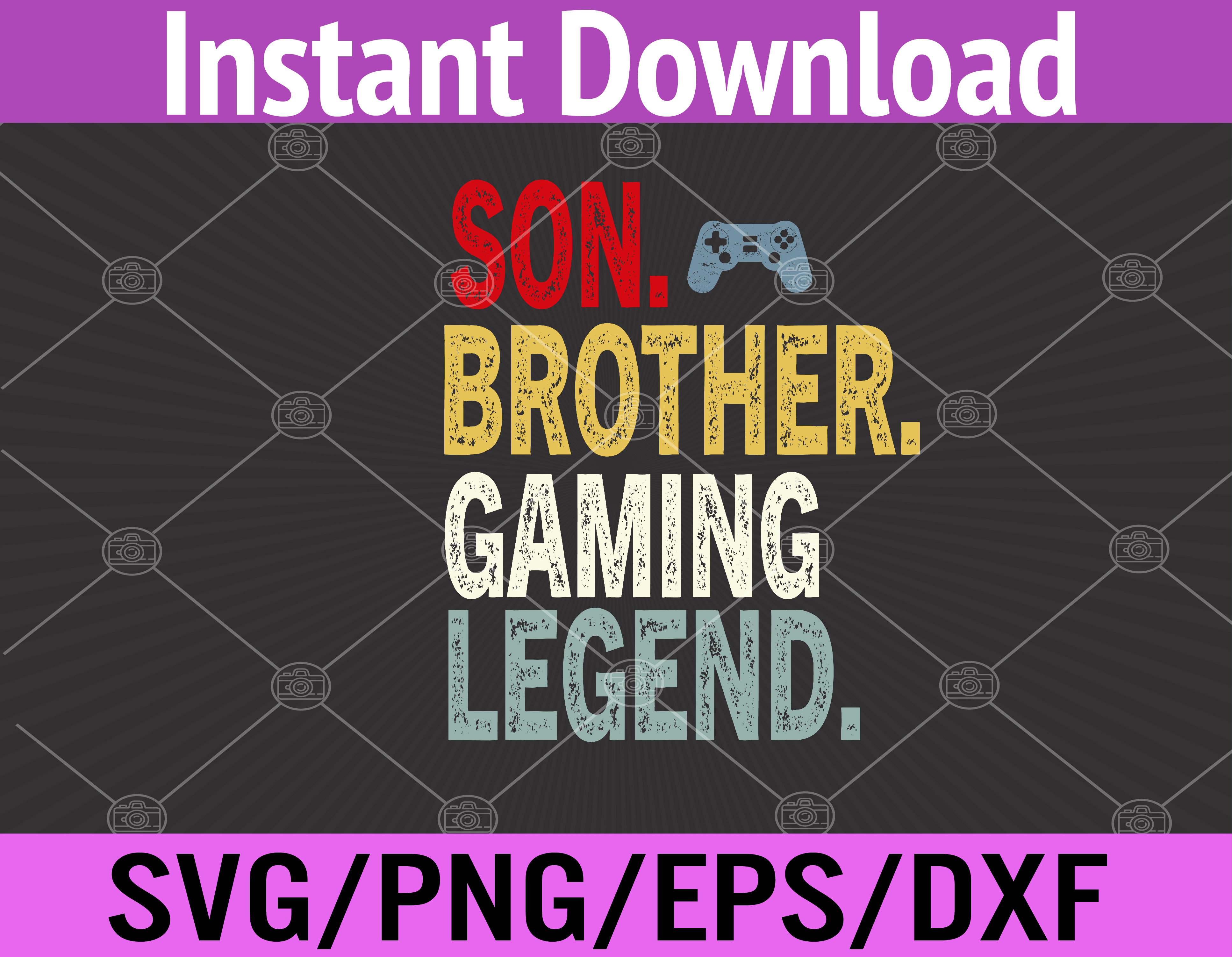 Funny Gaming Gamer Brother Video Game Svg, Eps, Png, Dxf, Di | Inspire ...