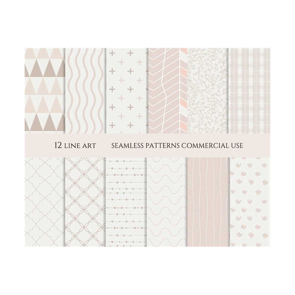 12 Line art Seamless Pattern,Digital Papers, Scrapbook Paper | Inspire ...