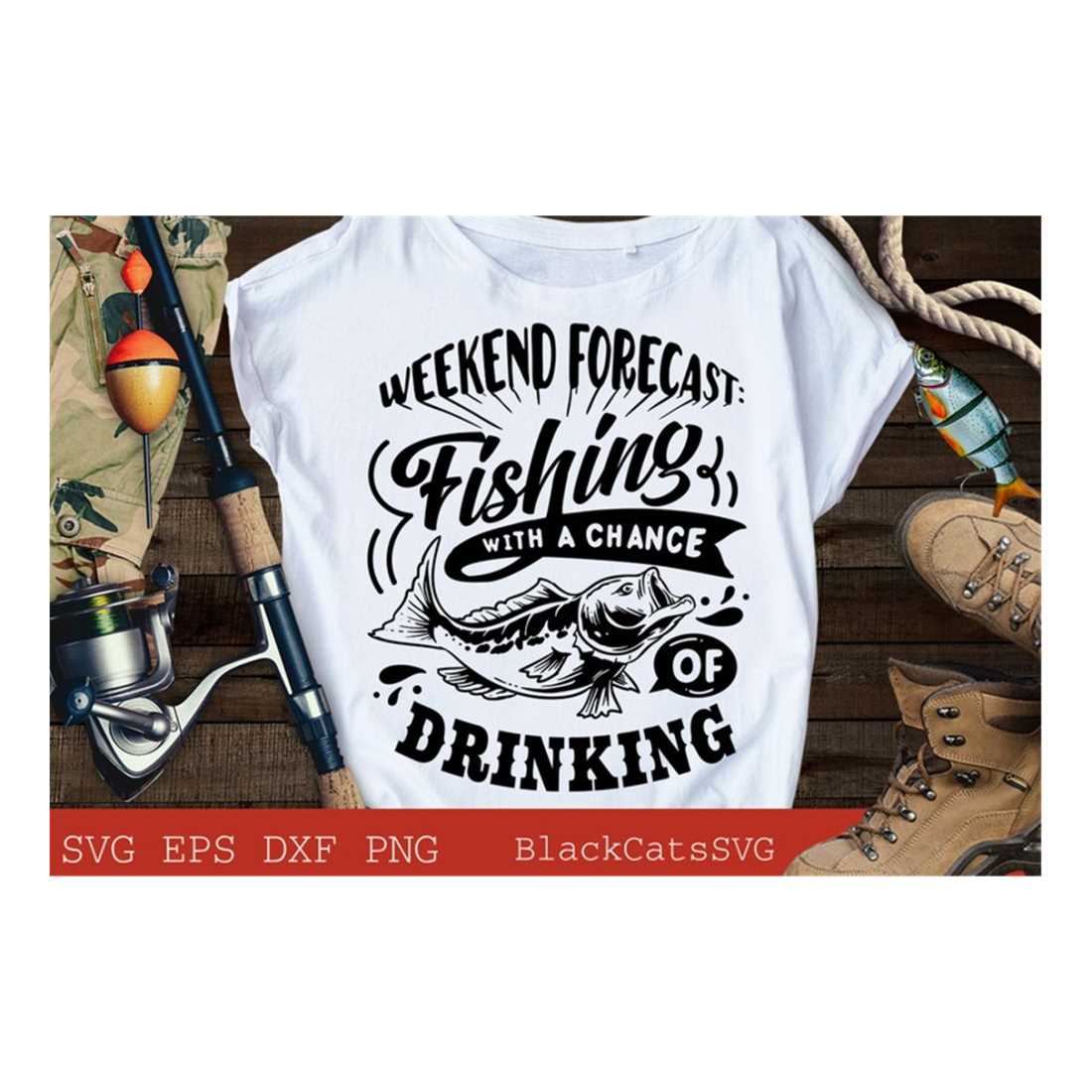 Weekend forecast fishing with a chance if drinking svg, Fish | Inspire ...