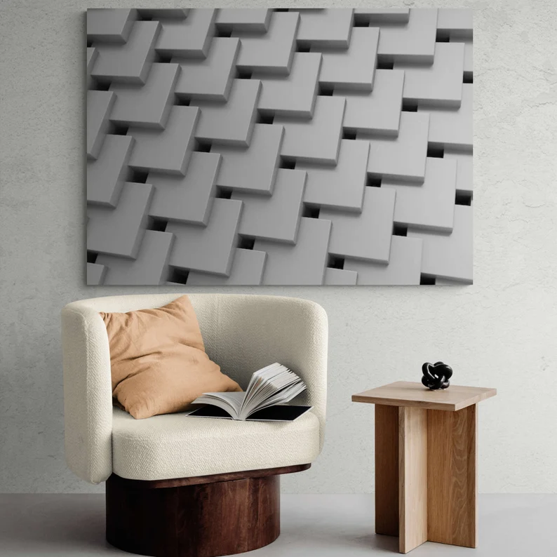 Custom 3D Wall Art Modern Canvas 3D Wall Decor Geometric Art | Inspire ...