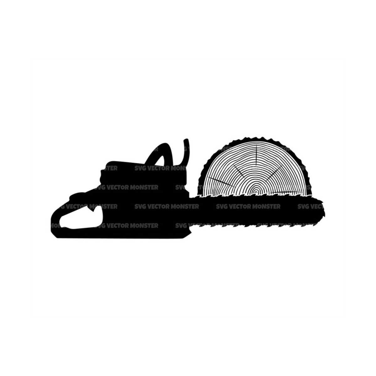 Chainsaw Svg, Tree Trunk Slice Svg, Cross Cut Tree Cookie Sv | Inspire ...