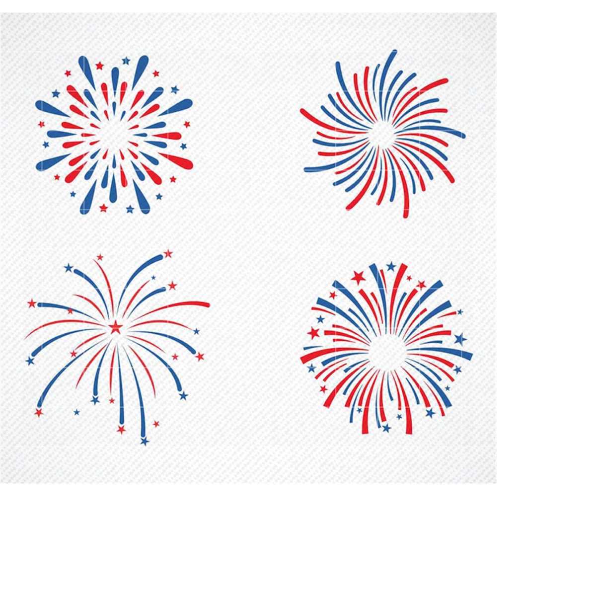 4th of July Fireworks SVG and PNG Clip Art for Die Cut Machi | Inspire ...