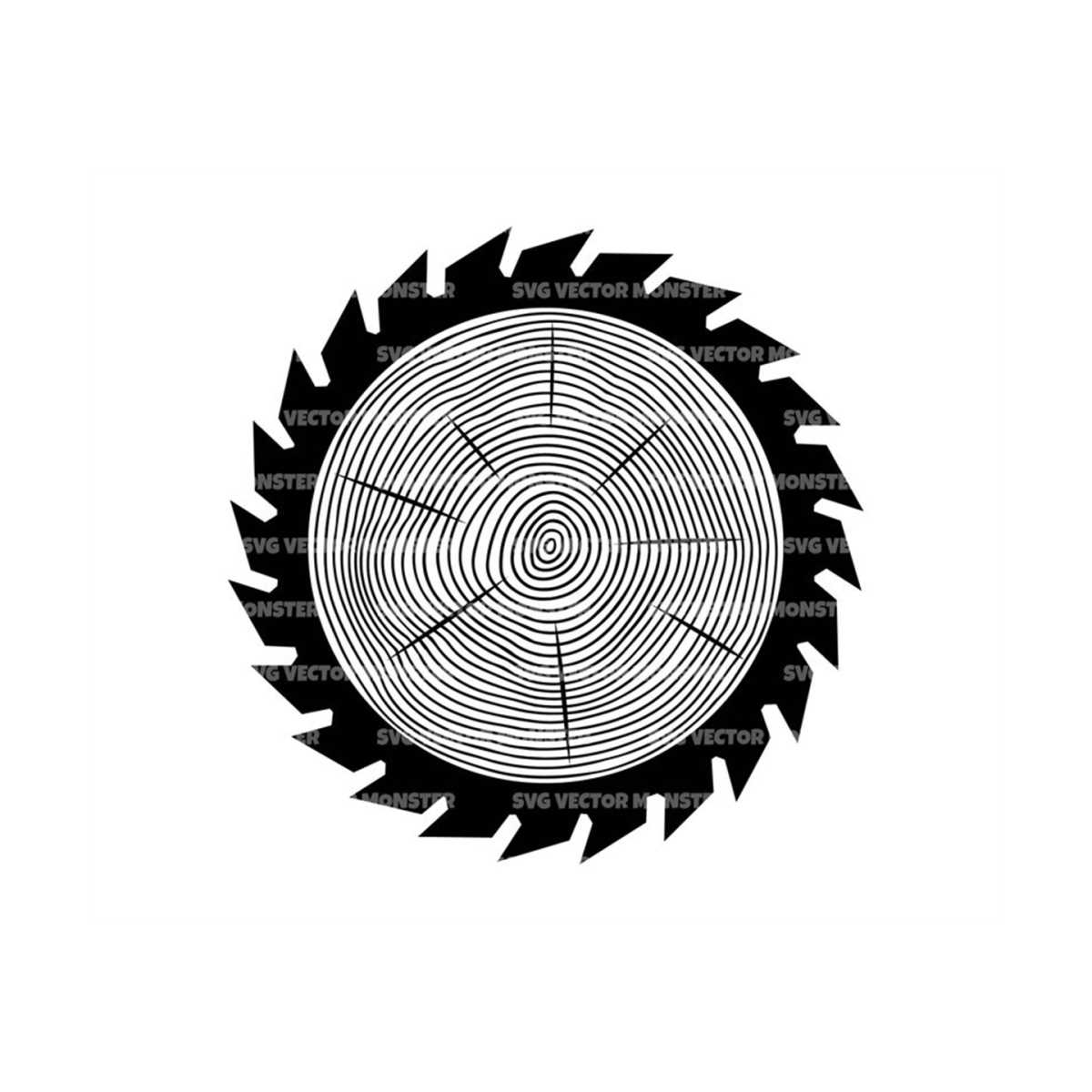 Saw Blade Svg, Tree Growth Rings, Trunk Slice Svg, Cross Cut | Inspire ...