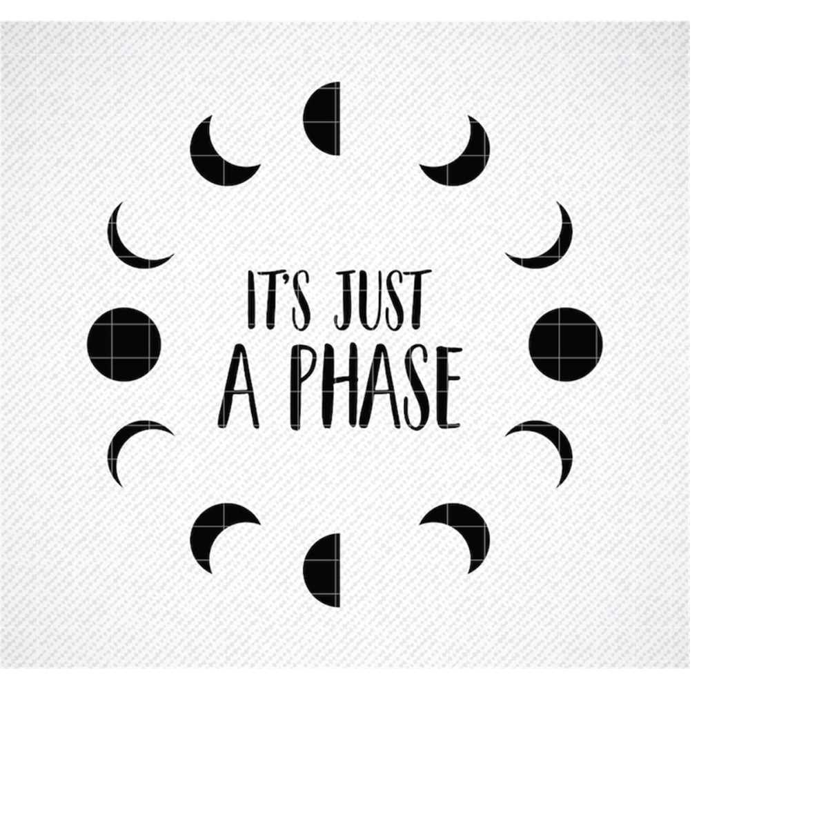 It's just a phase svg, Moon Phases Svg, Moon Svg, Crescent M | Inspire ...