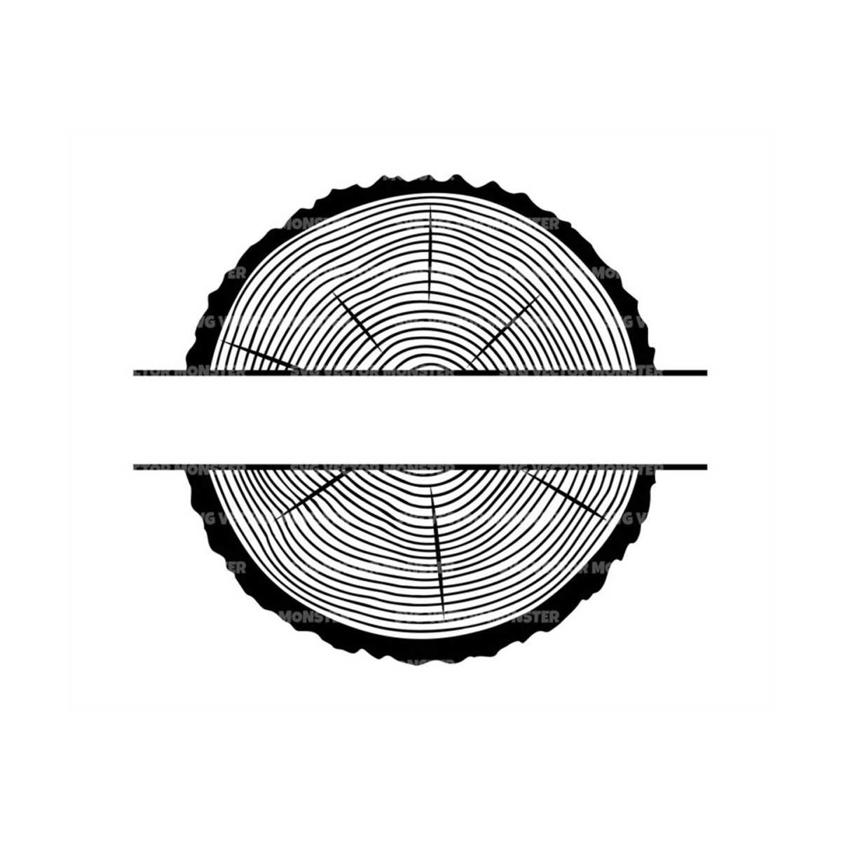 Tree Trunk Slice Monogram Svg, Tree Cookie Name Frame Svg, C | Inspire ...