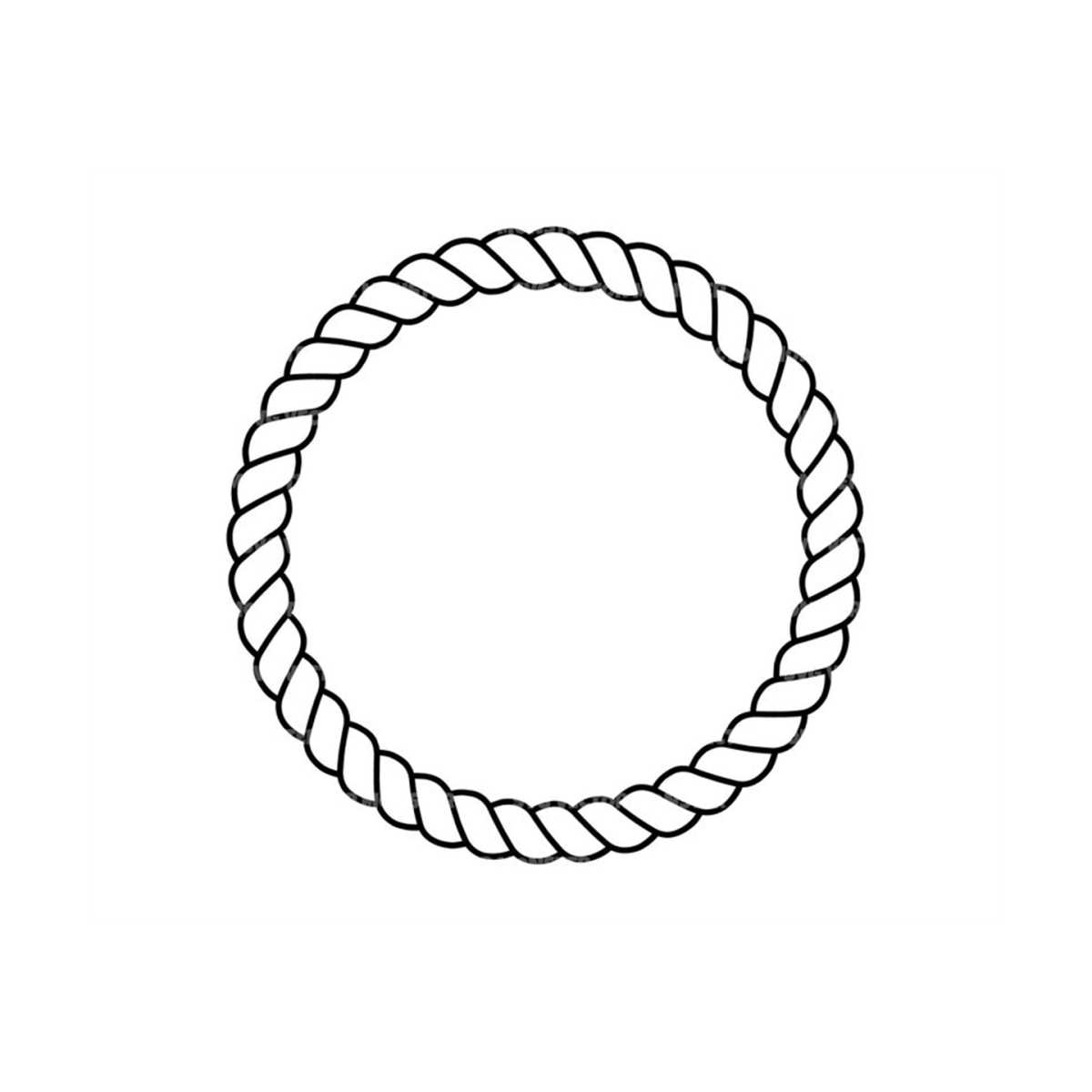 Rope Circle Frame Svg, Rope Border Svg, Nautical Monogram. V | Inspire ...