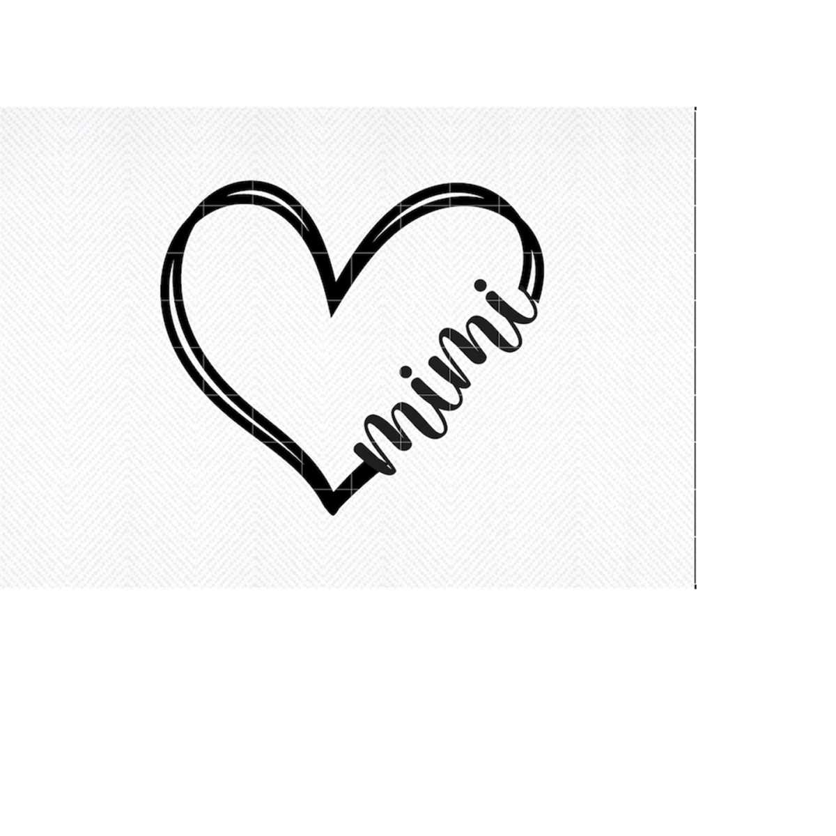 Mimi Heart SVG, Instant Download, svg, png, dxf, eps, Gift I | Inspire ...