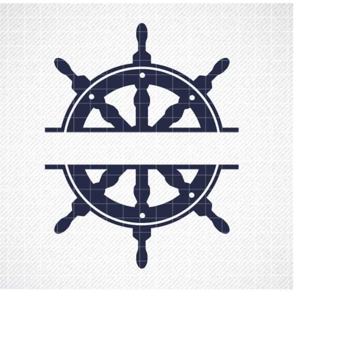 Ship's Wheel Monogram SVG, Nautical Monogram Frame, Ship's w | Inspire ...