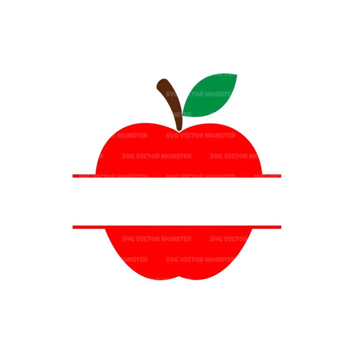 Apple Split Monogram Svg, Apple Name Frame Svg, Teacher Life | Inspire ...