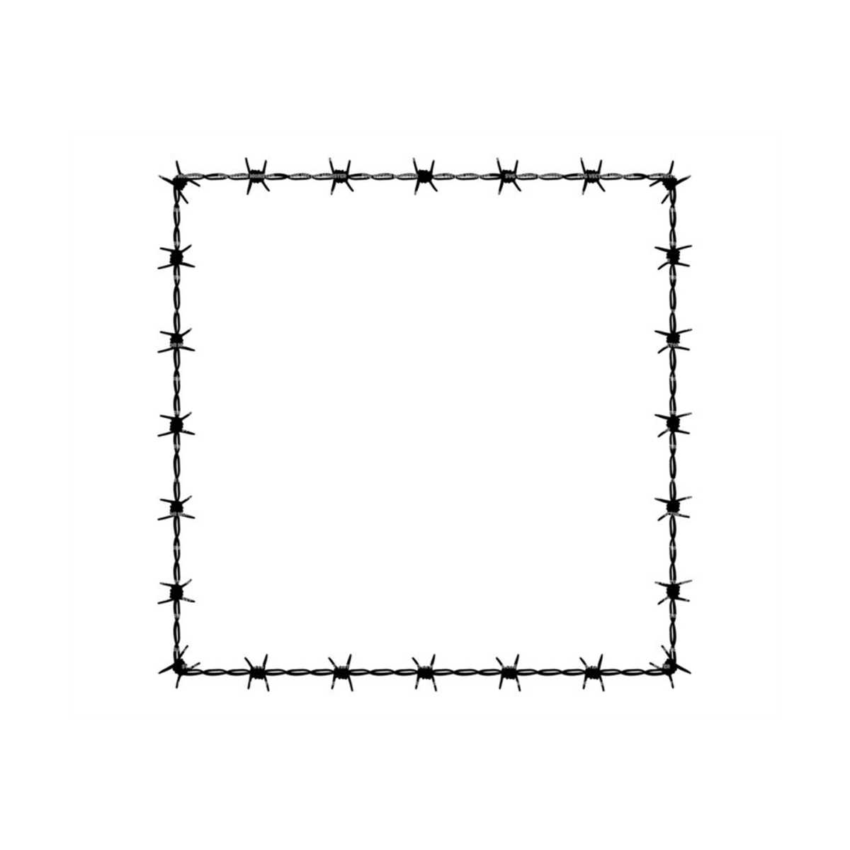 Barbed Wire Square Frame Svg, Barb Wire Wreath Svg, Fence Sv | Inspire ...
