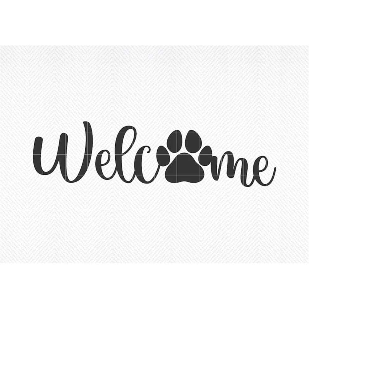 Welcome SVG, Welcome Sign SVG, Welcome Paw Print, Digital Do - Inspire ...