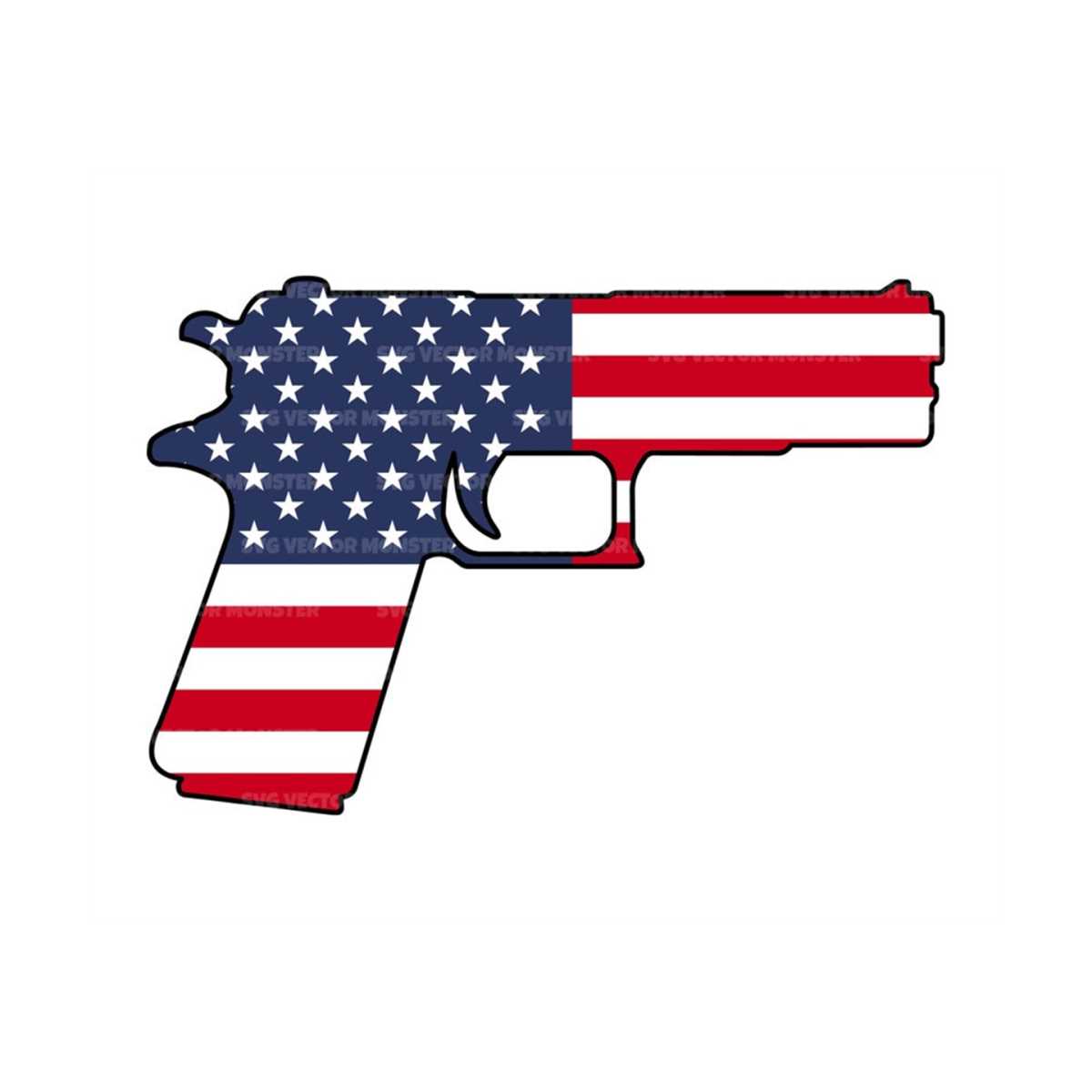 Gun Svg, Pistol Svg, American Flag, USA Flag, Weapon, Vetera | Inspire ...