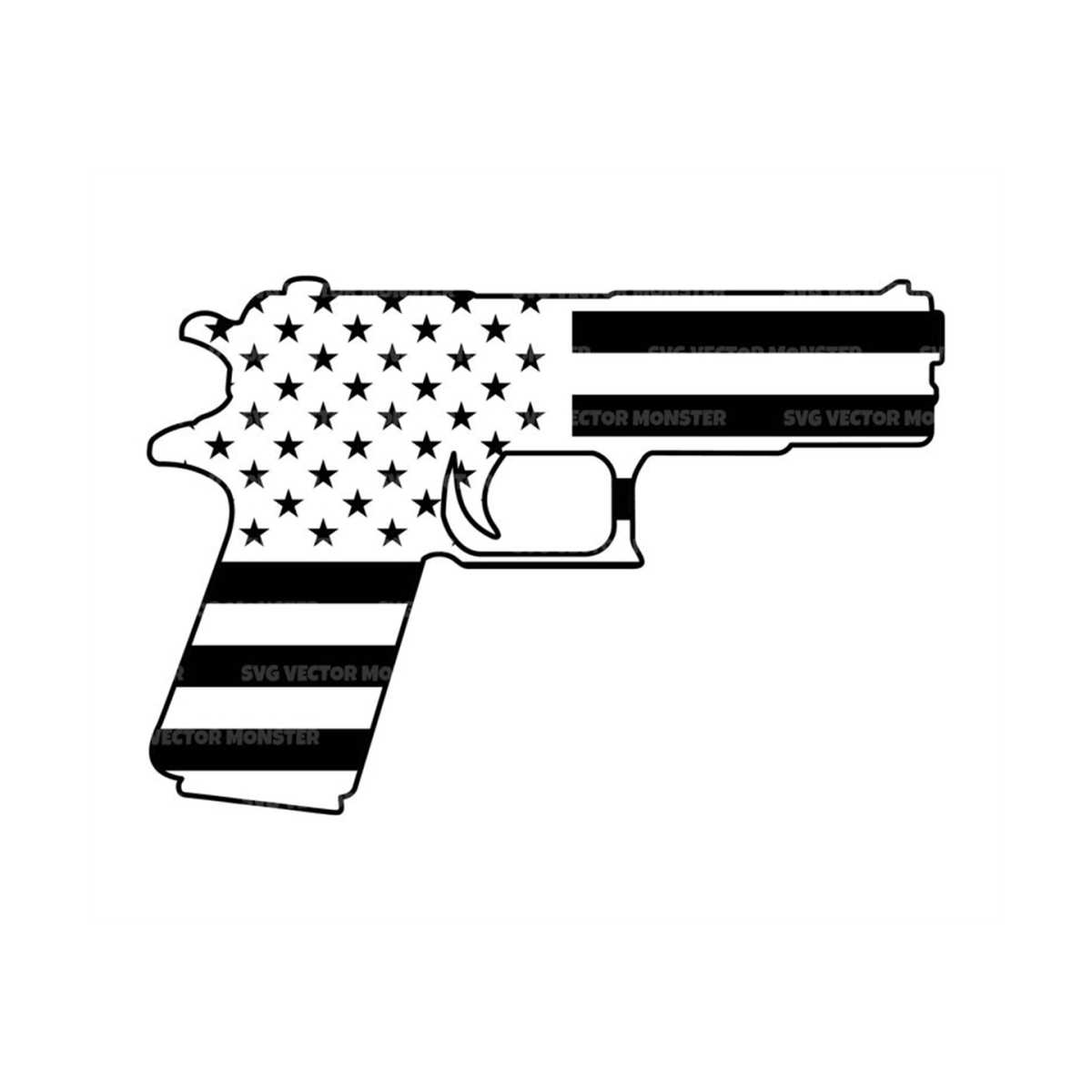 Gun Svg, Pistol Svg, American Flag, USA Flag, Weapon, Shooti - Inspire ...
