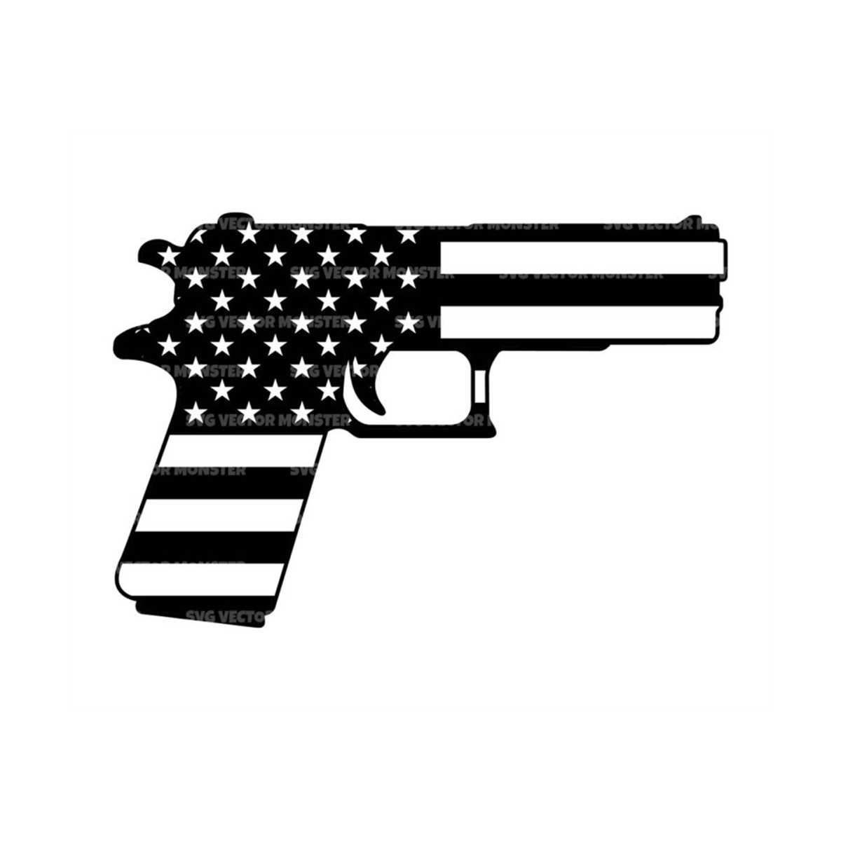 Gun Svg, Pistol Svg, American Flag, USA Flag, Weapon, Shooti | Inspire ...