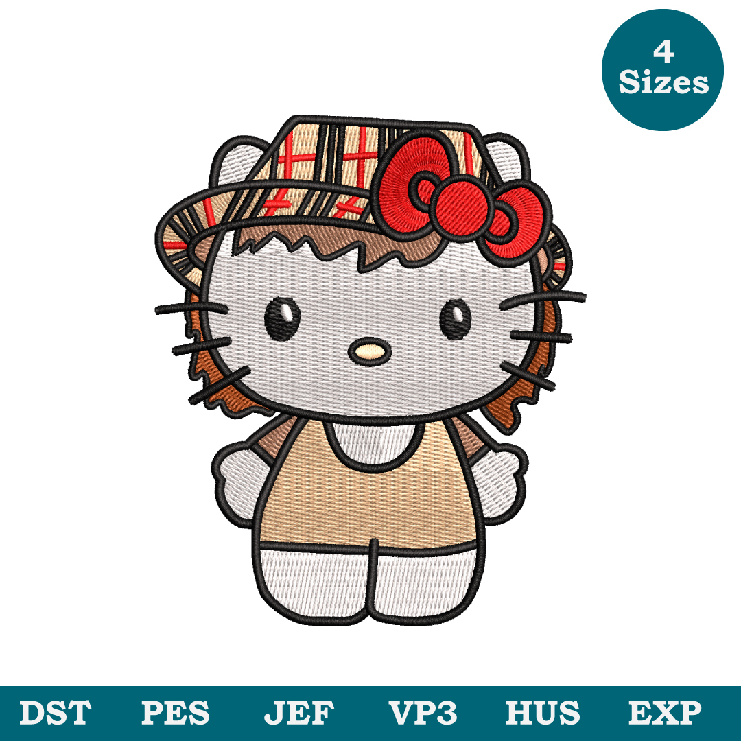 Hello Kitty Machine Embroidery Design 4 Sizes, Girl Embroide | Inspire ...