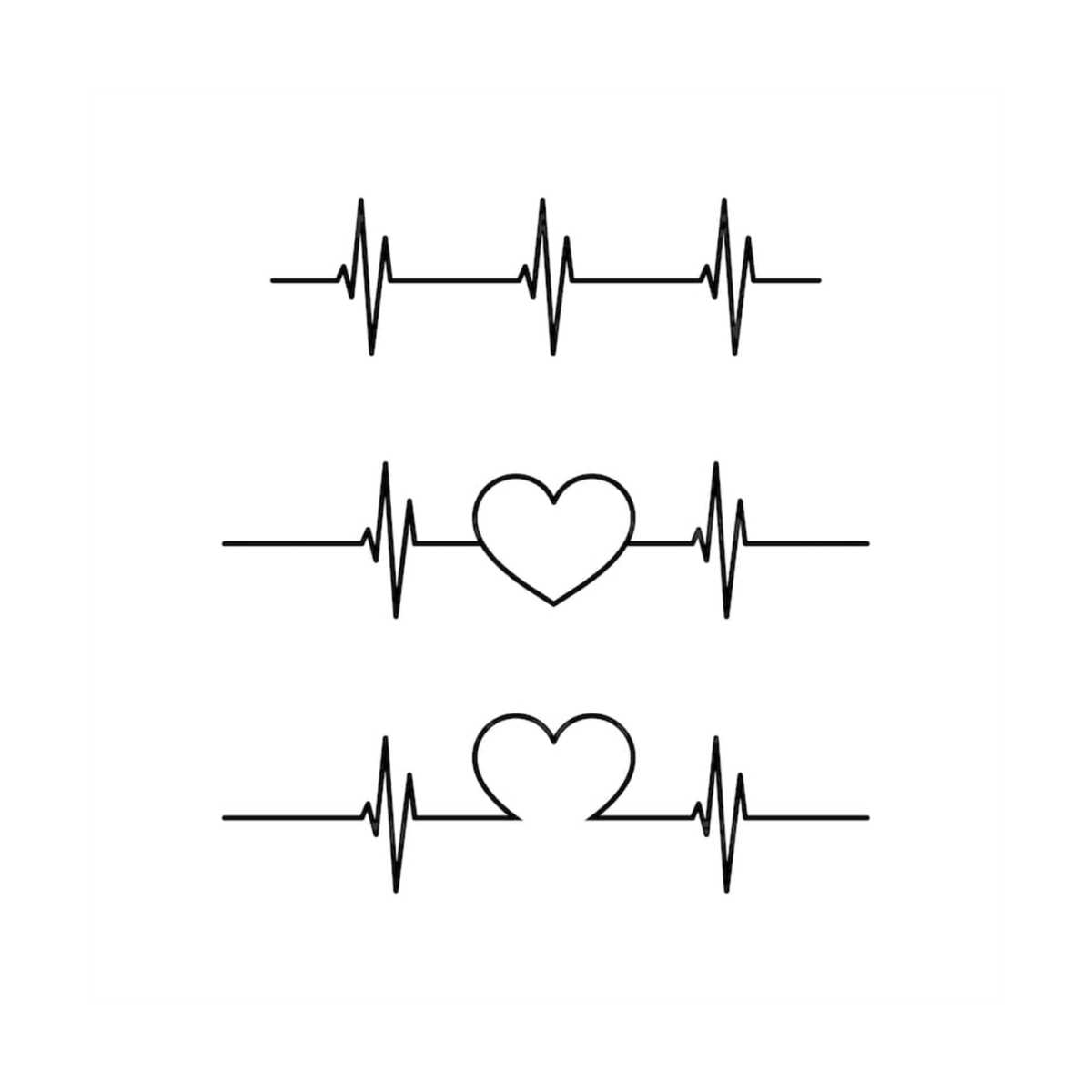 Heartbeat Svg, Ekg, Cardiogram, Pulse. Vector Cut file for C | Inspire ...