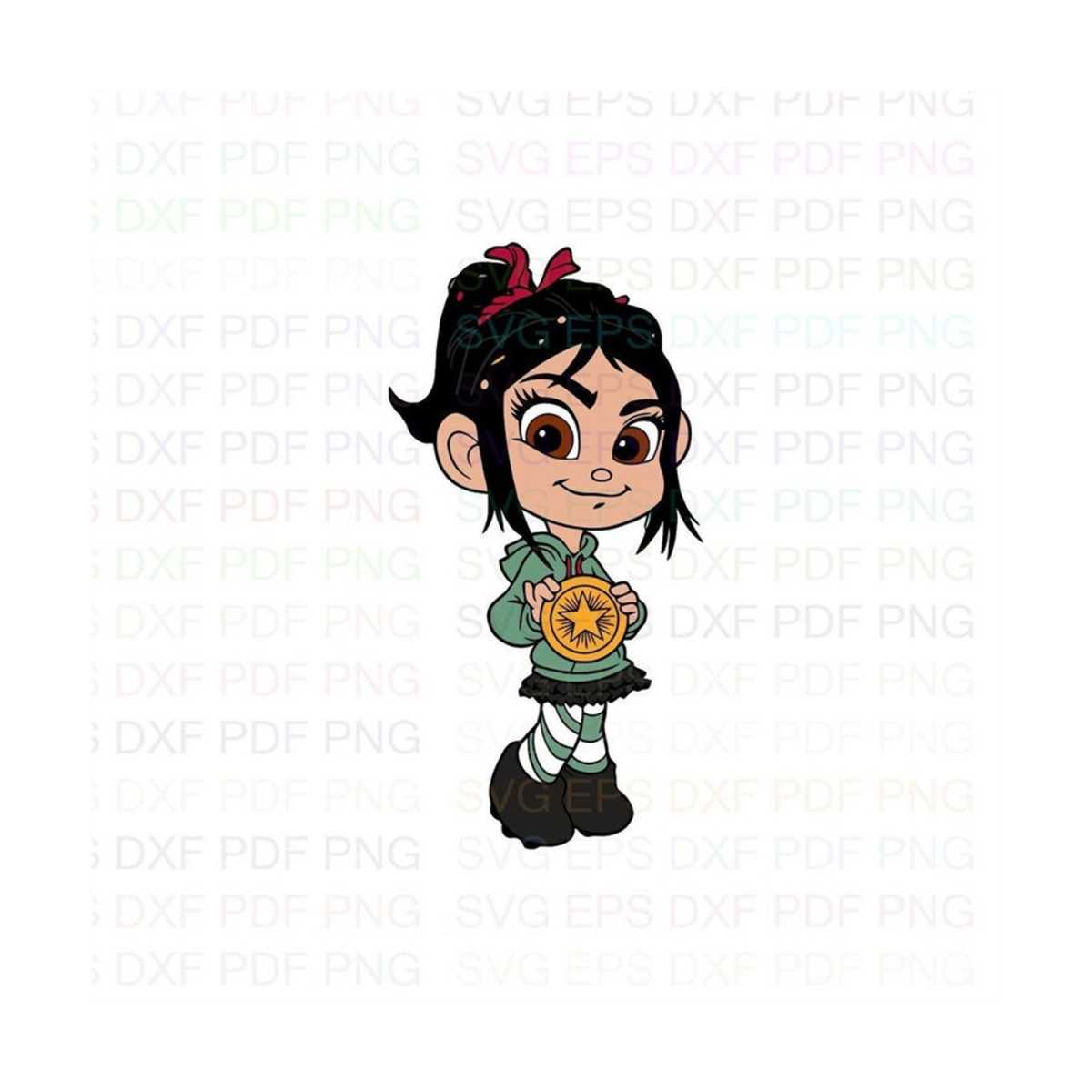 vanellope_von_schweetz_princess_Wreck_It_Ralph Svg Dxf Eps P | Inspire ...