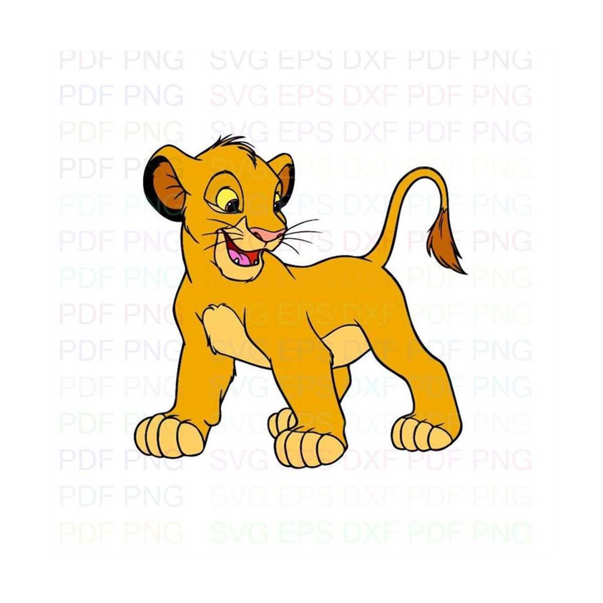 Simba_The_Lion_King_5 Svg Dxf Eps Pdf Png, Cricut, Cutting f - Inspire ...
