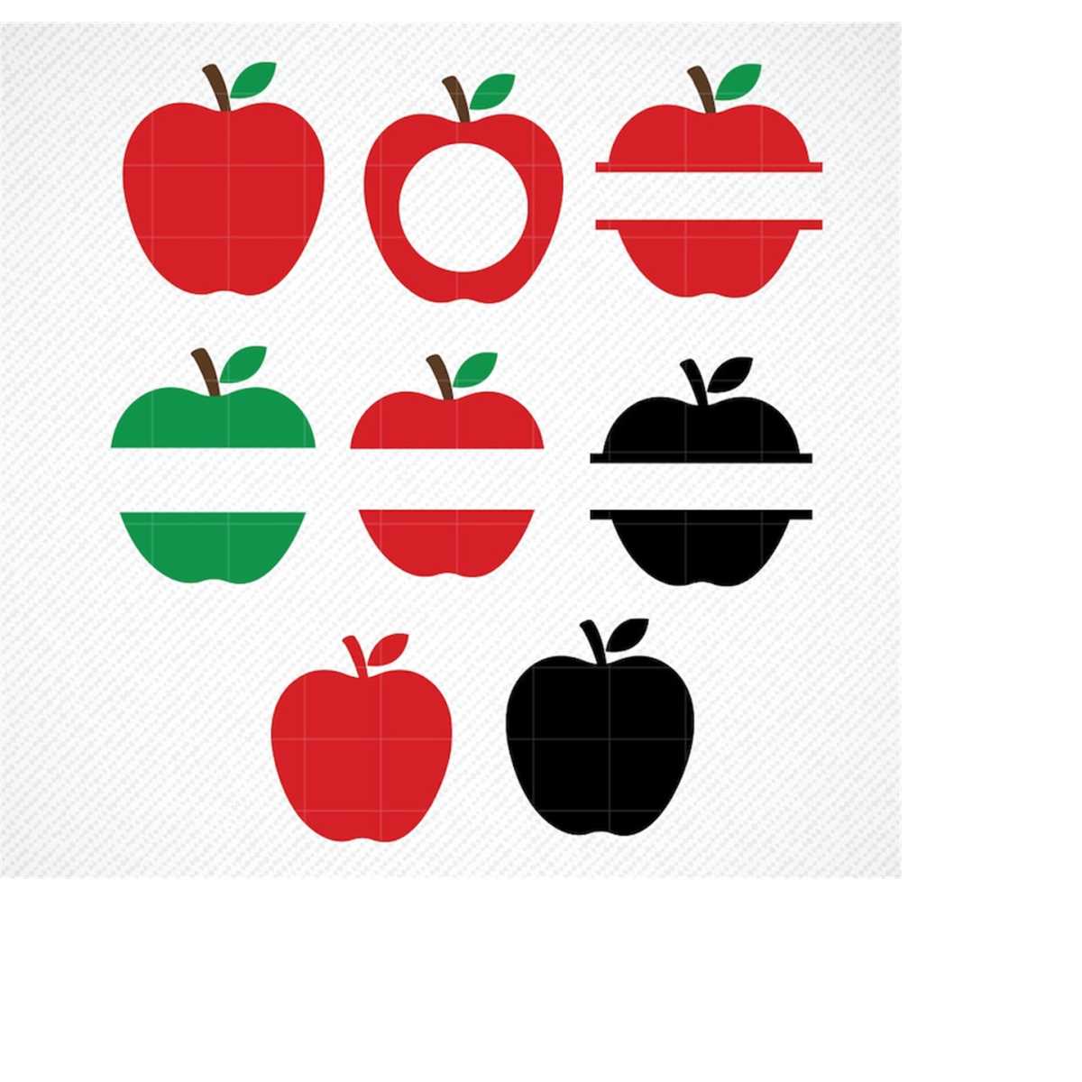 Apple Svg,Teacher Svg,Teacher Monogram Svg,School Svg,Split | Inspire ...