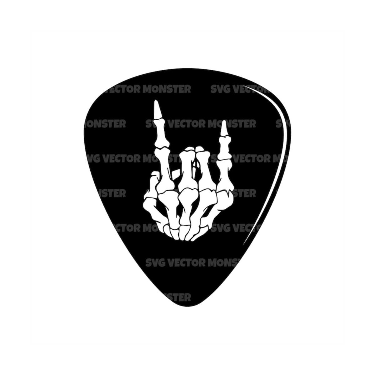 Skeleton Hand Rock Horns on Guitar Pick Svg, Devil Horns. Ve | Inspire ...
