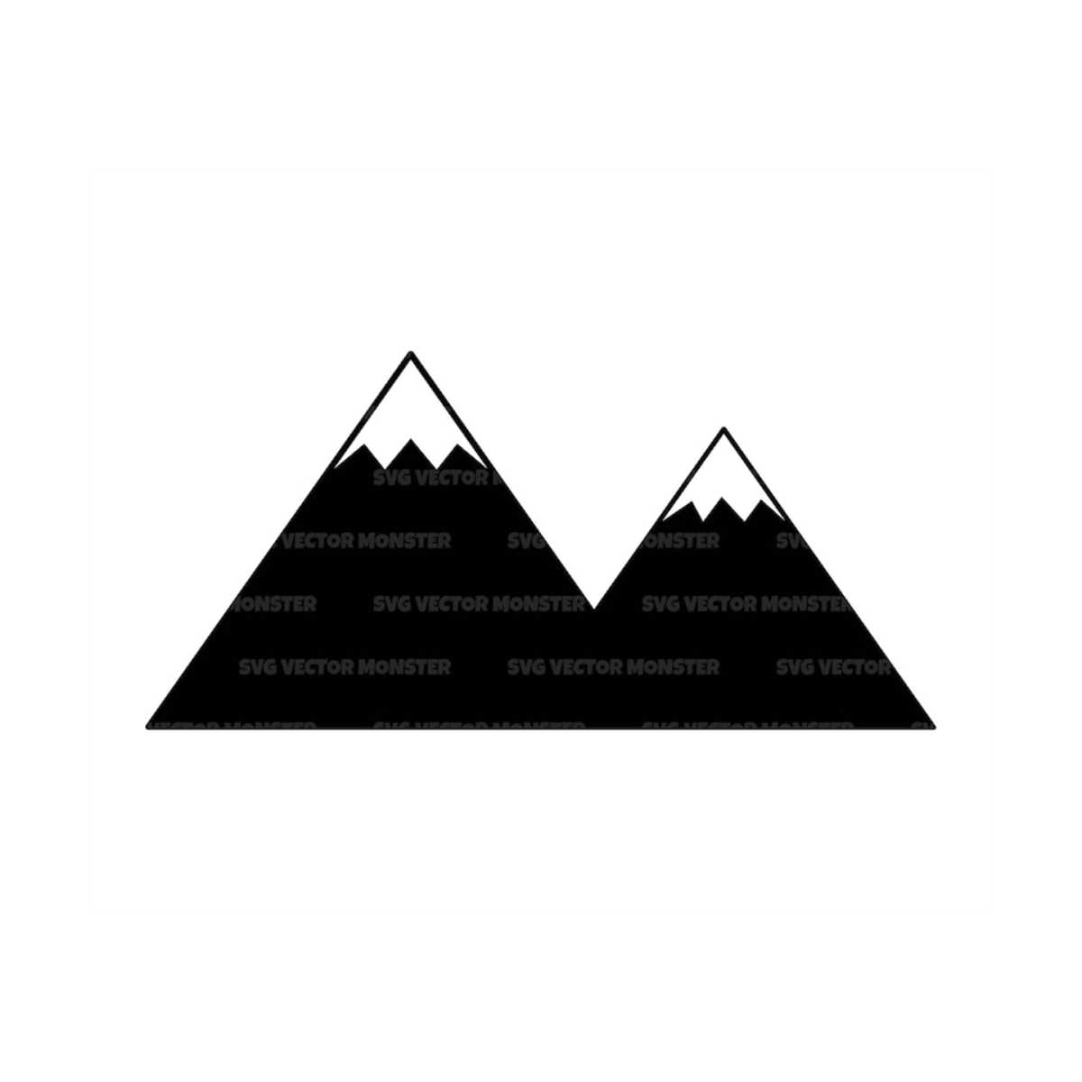 Geometric Mountain Svg, Snowy Mountain Svg, Mountain Svg. Ve - Inspire ...