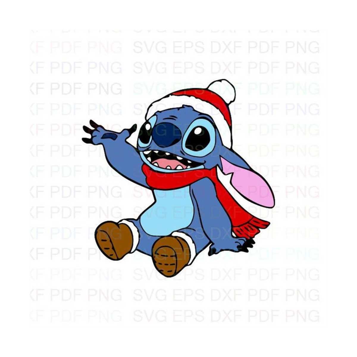 Stitch Christmas Lilo And Stitch Svg Dxf Eps Pdf Png Cricut Inspire
