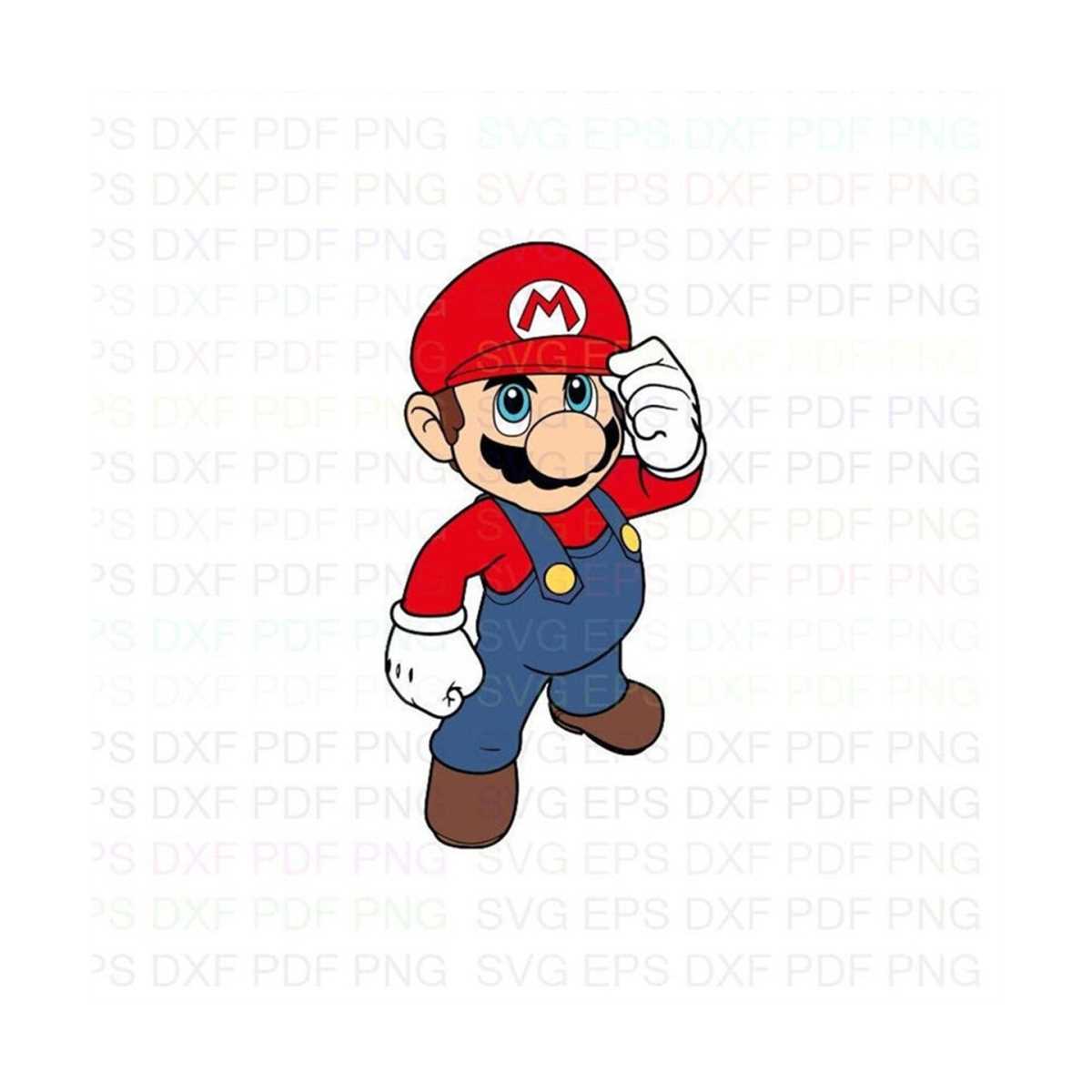 Super_Mario Svg Dxf Eps Pdf Png, Cricut, Cutting file, Vecto | Inspire ...