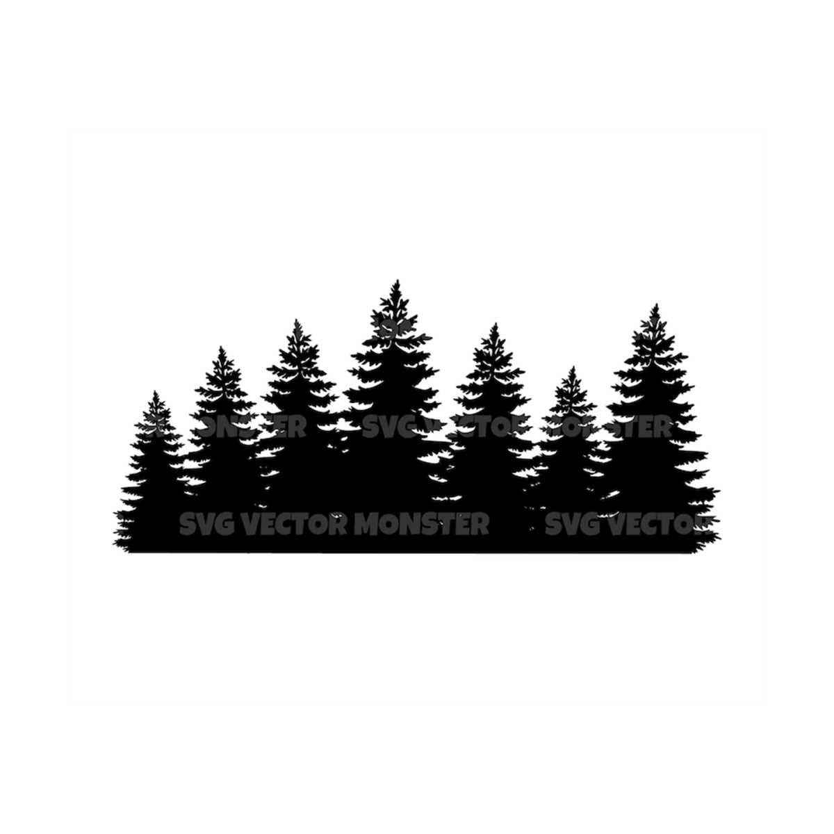 Forest Svg, Trees Svg. Vector Cut file for Cricut, Silhouett | Inspire ...