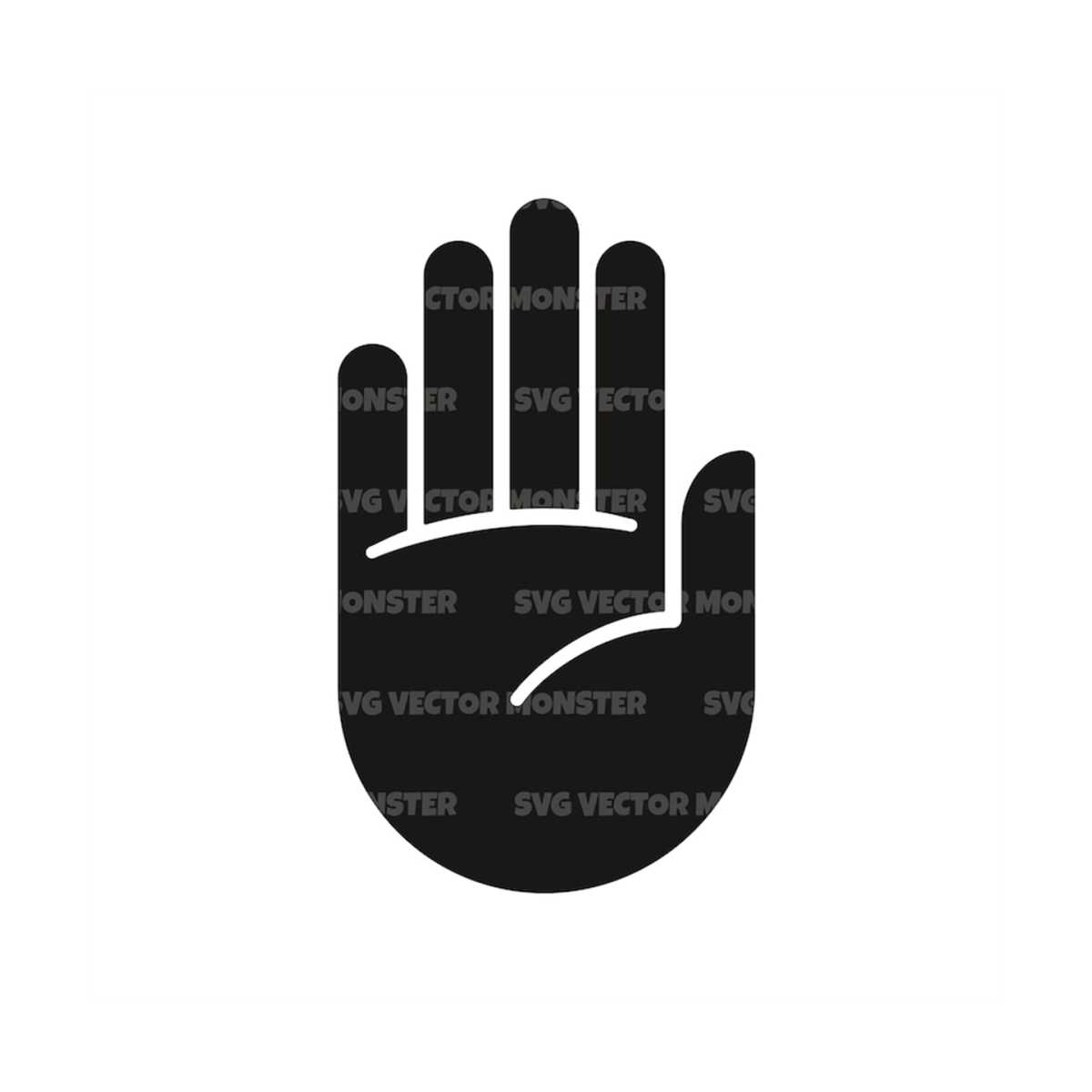 Stop Hand Svg, Palm Svg, Block Svg, Vector Cut file for Cric | Inspire ...