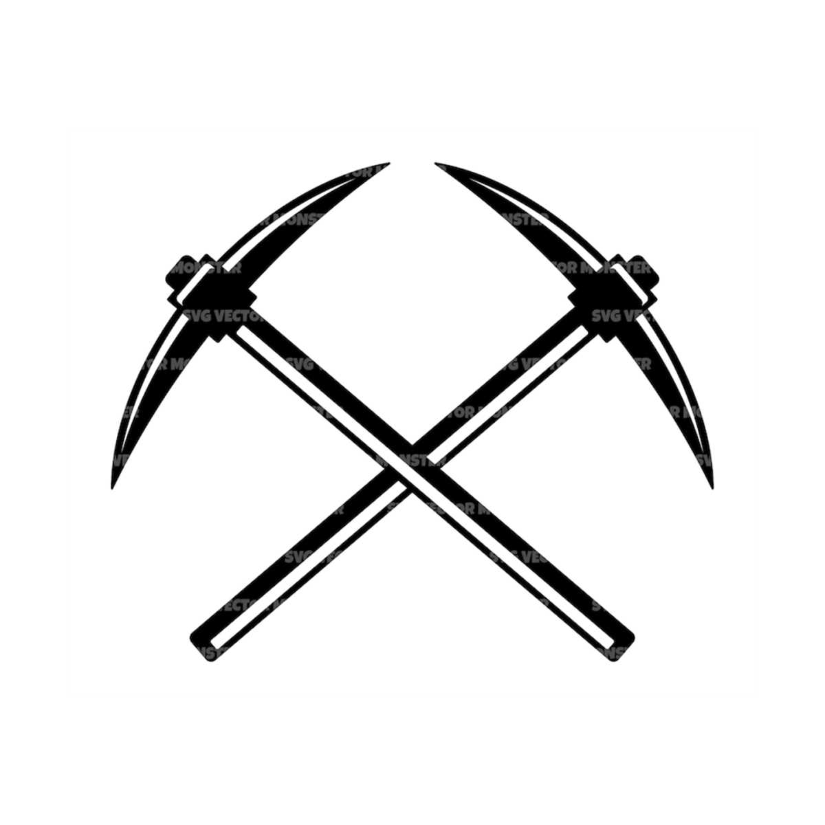 Cross Pickaxes Svg, Mining Logo Svg, Coal Miner Svg. Vector | Inspire ...