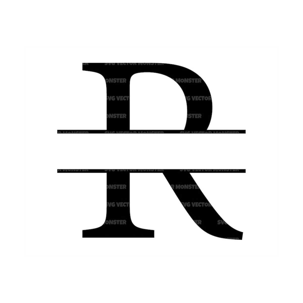 Uppercase R Letter Split Monogram Svg, Alphabet Split Name F | Inspire ...