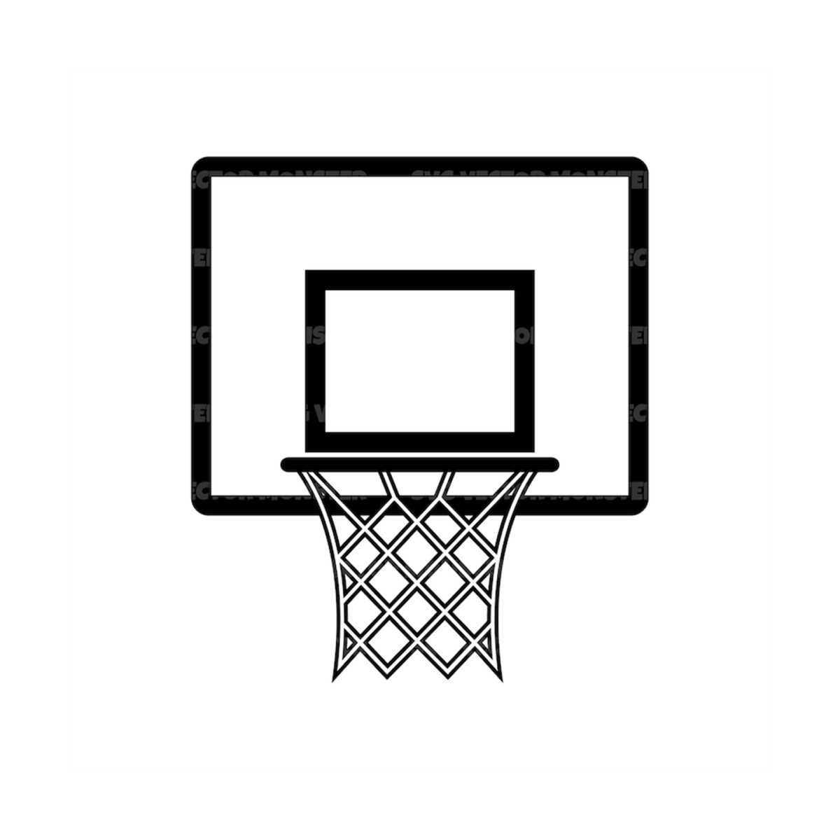 Basketball Hoop Svg, Basketball Backboard Svg, Vector Cut fi | Inspire ...