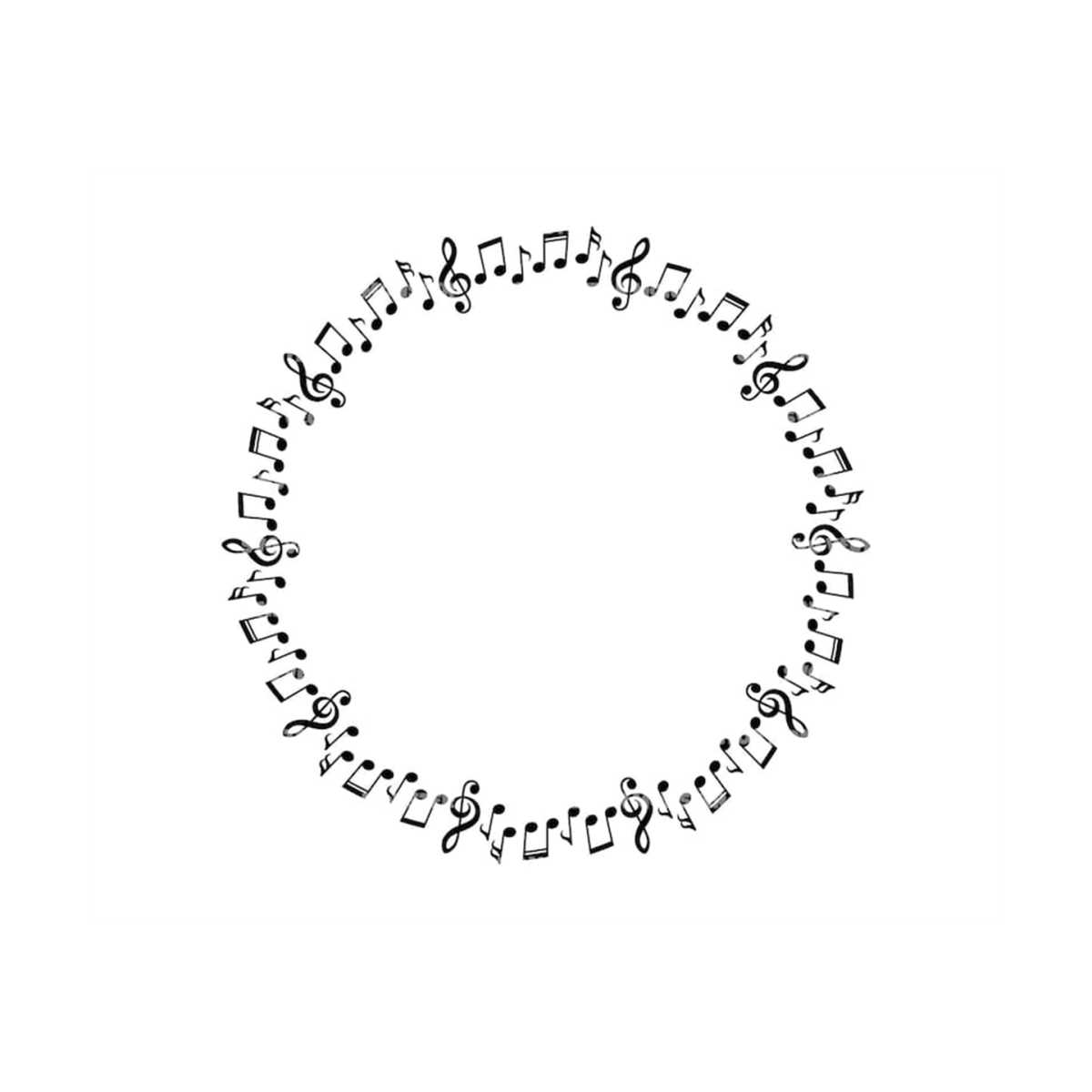 Music Note Circle Svg, Round Monogram Svg, Treble Clef, Musi | Inspire ...