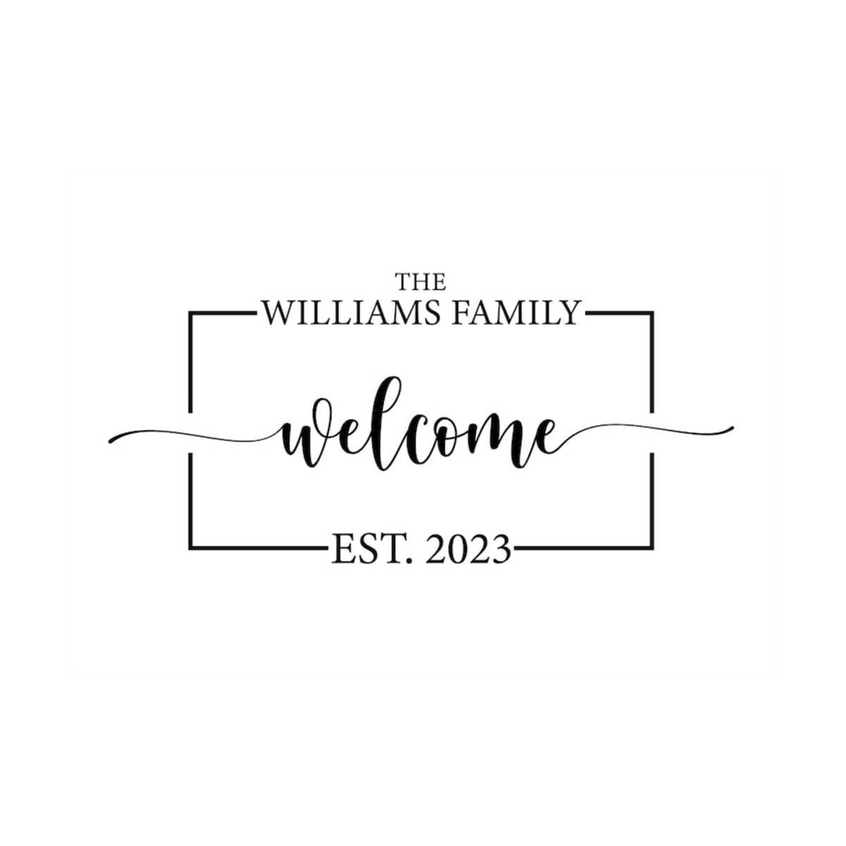 Custom Family Last Name Sign Svg, Personalized Welcome Sign, | Inspire ...