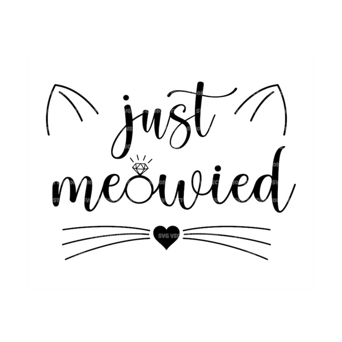 Just Meowied Svg, I'm Getting Meowied Svg, Marriage Svg. Vec | Inspire ...