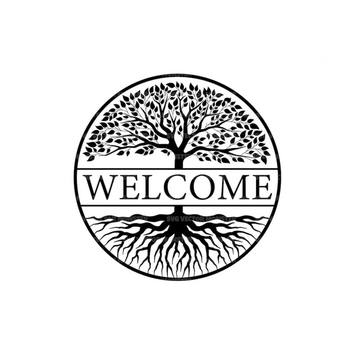 Welcome Sign Tree of Life Svg, New Home Sign, Farmhouse Sign | Inspire ...