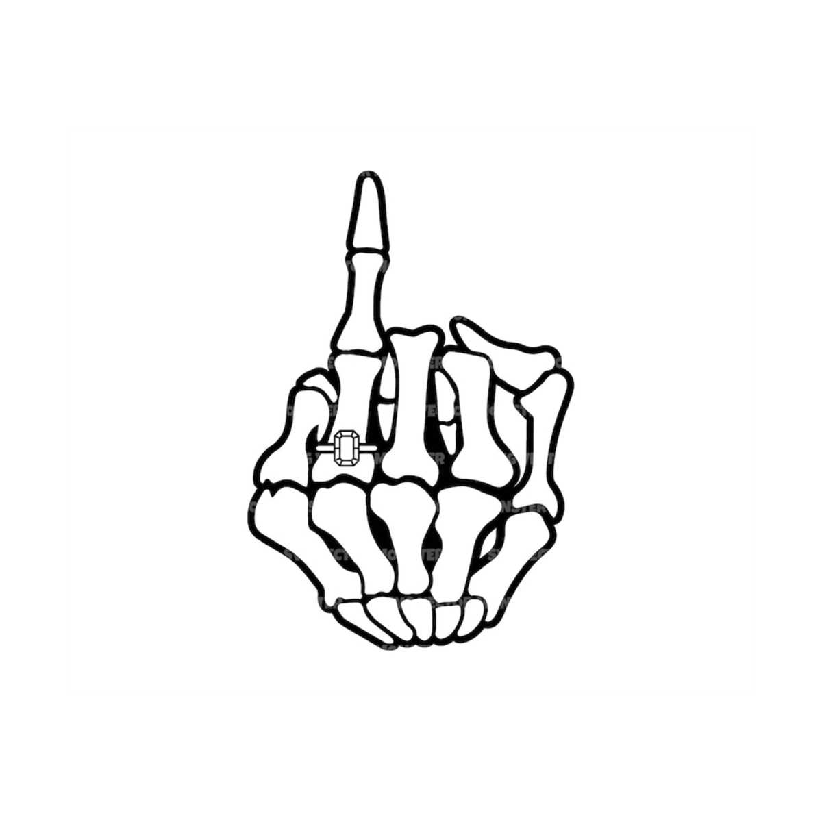 Skeleton Bride Finger Svg, Wedding Ring Finger, Engagement R | Inspire ...