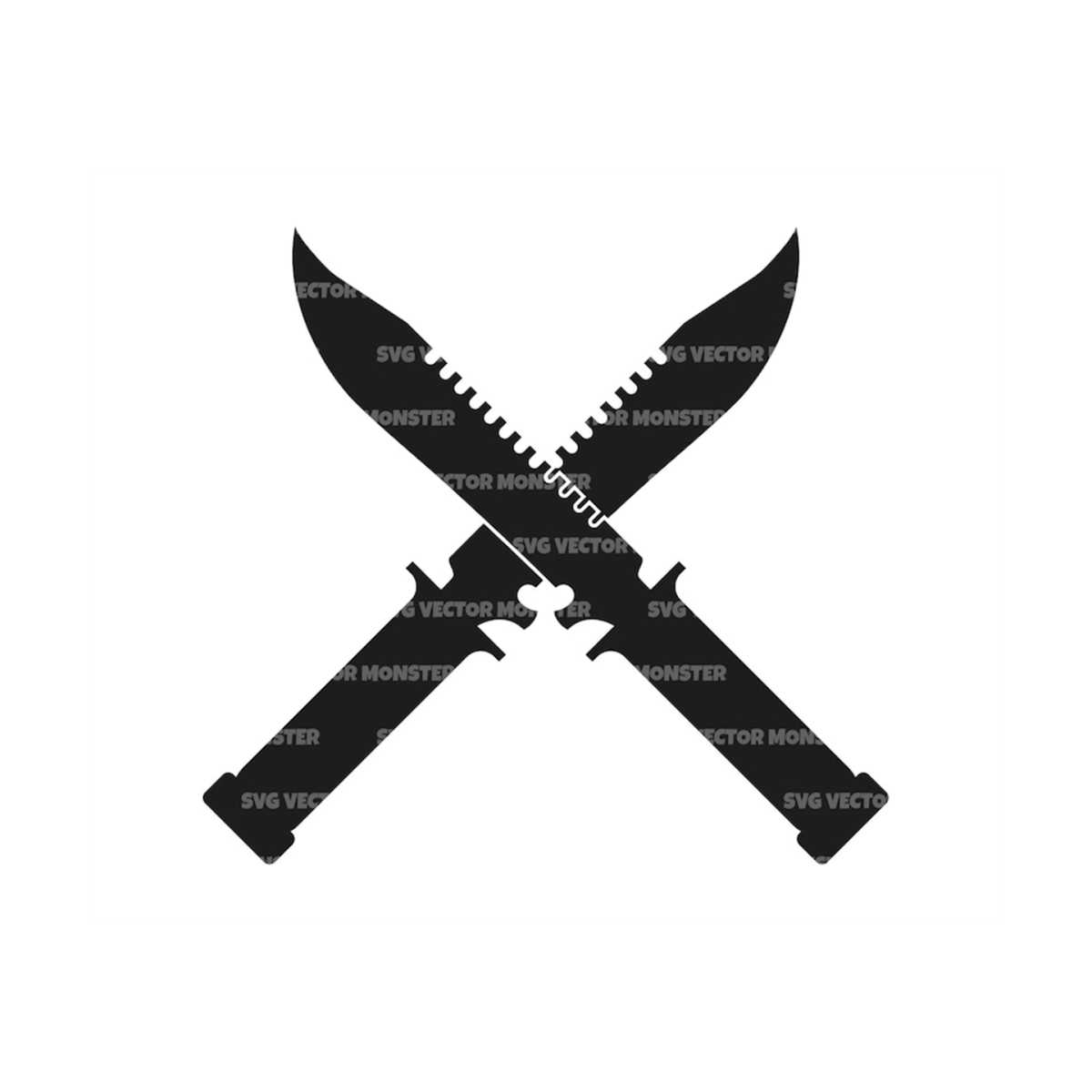 Crossed Military Knives Svg, Army Knife Svg. Vector Cut file | Inspire ...