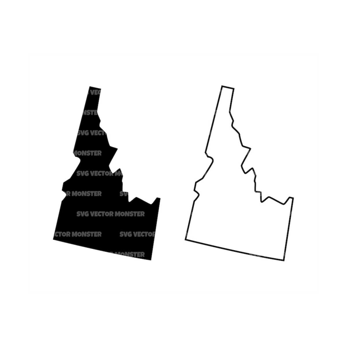 Idaho Map Svg, Idaho State Svg. Vector Cut file for Cricut, | Inspire ...