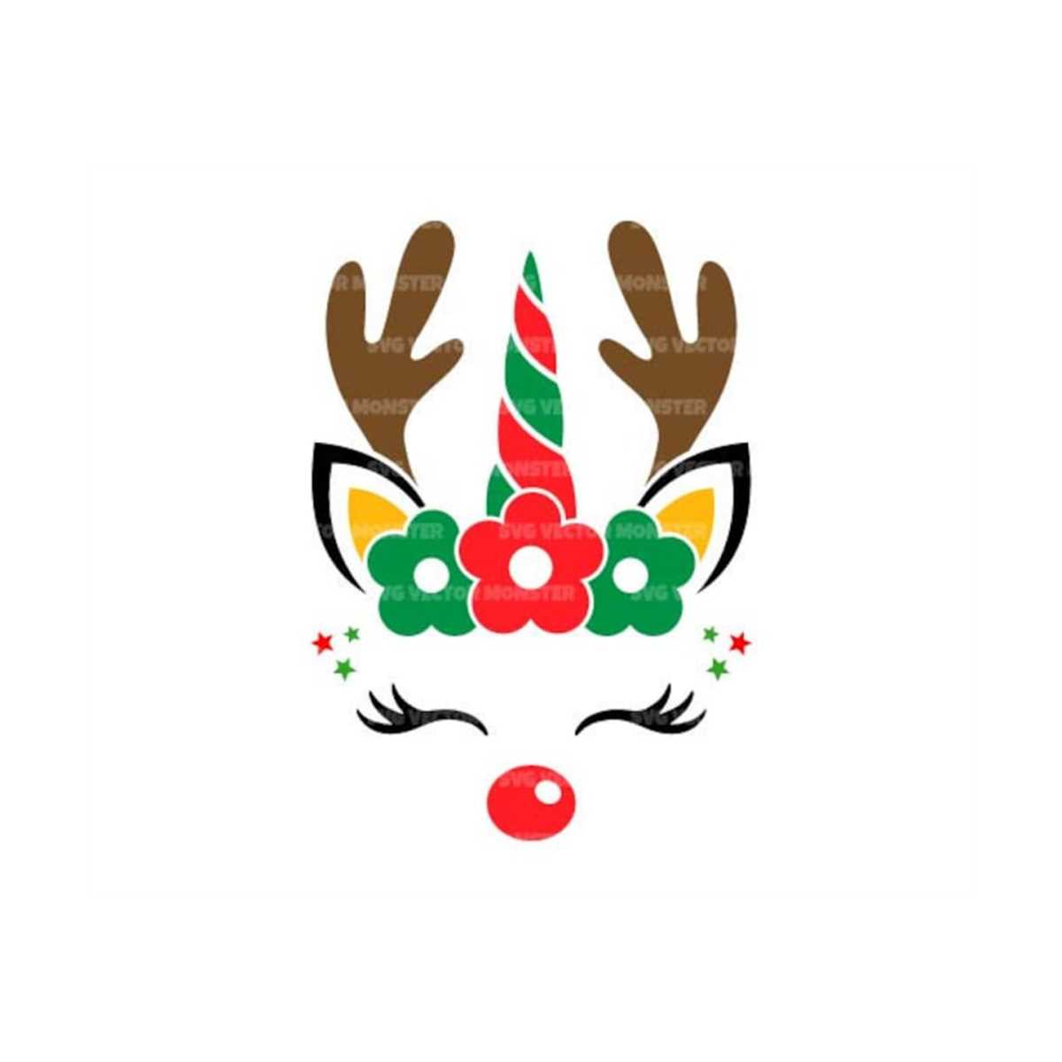 Reindeer Unicorn Svg, Cute Christmas Unicorn Svg, Unicorn He | Inspire ...