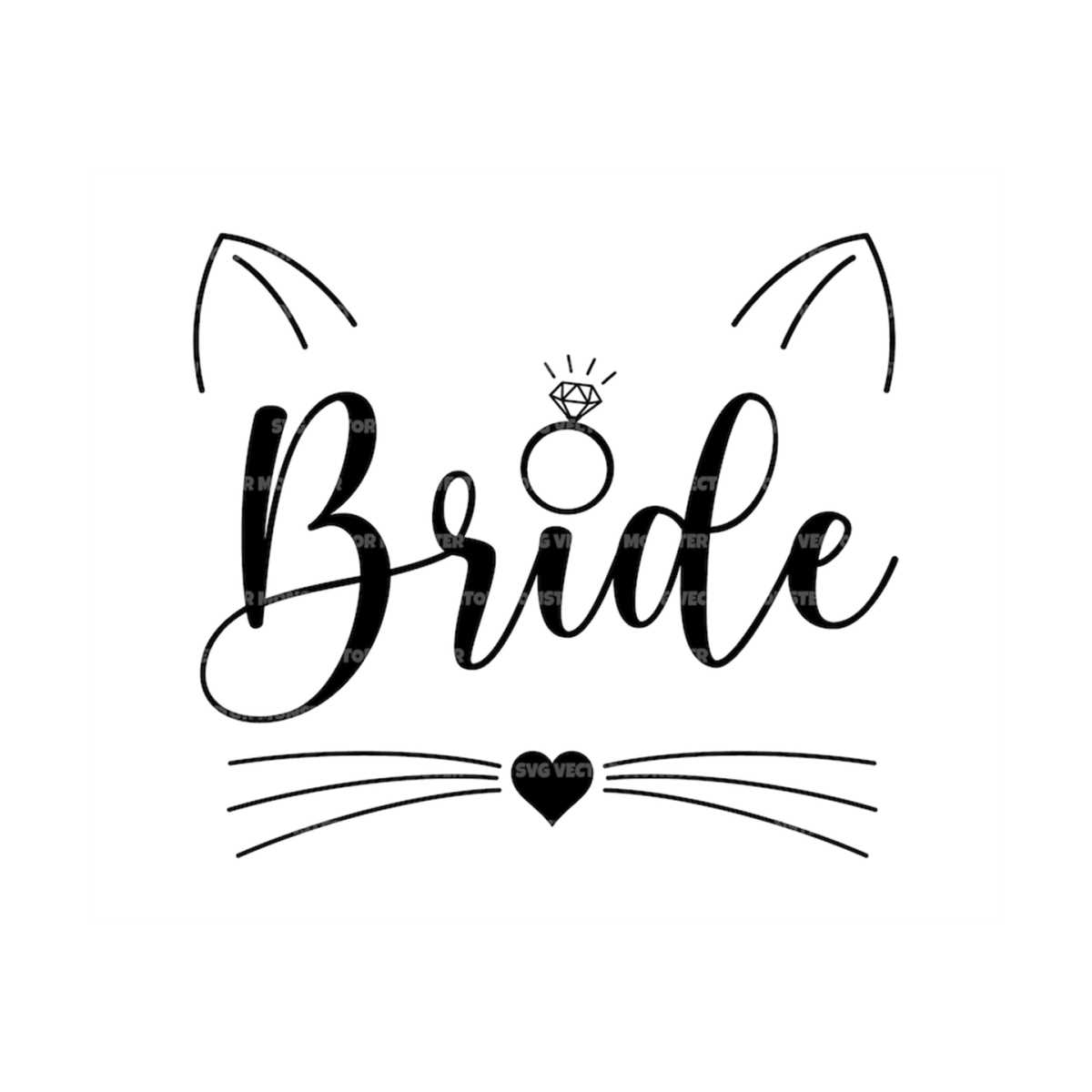 Bride Svg, Cat Face Svg, I'm Getting Meowied Svg. Vector Cut | Inspire ...
