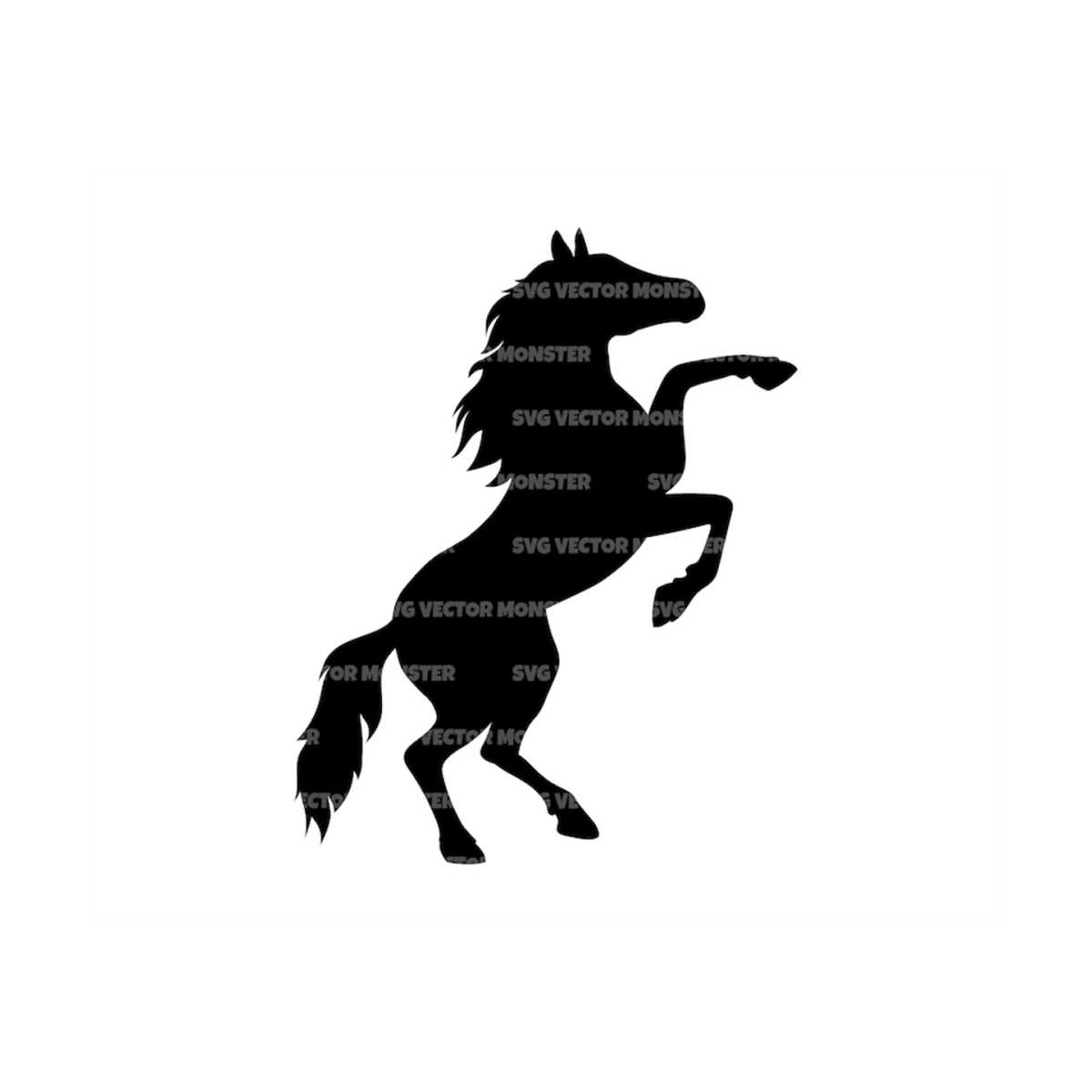 Standing Horse Svg, Prancing Horse Svg, Stallion. Vector Cut | Inspire ...