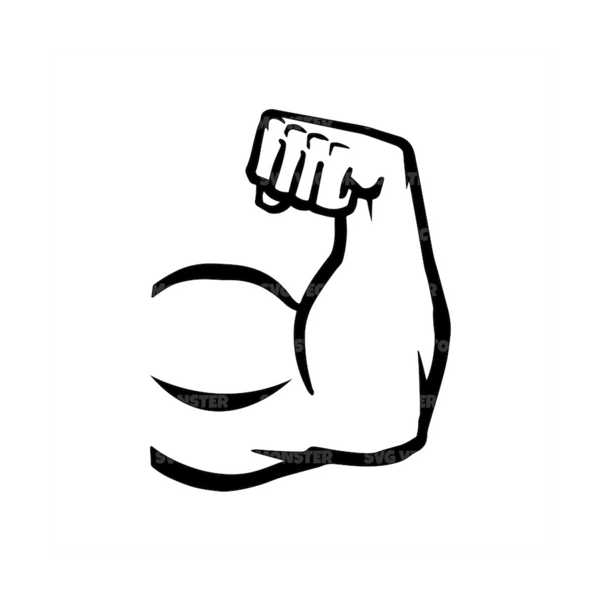 Biceps Svg, Muscle Svg, Arm Flex Svg, Vector Cut file for Cr | Inspire ...