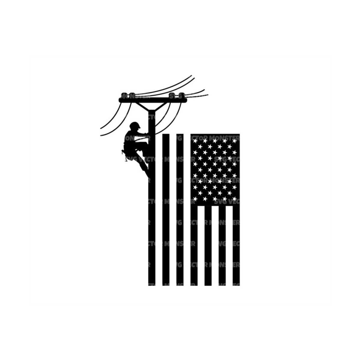 Lineman Svg, American Flag Svg, Electrician Svg, Power pole | Inspire ...