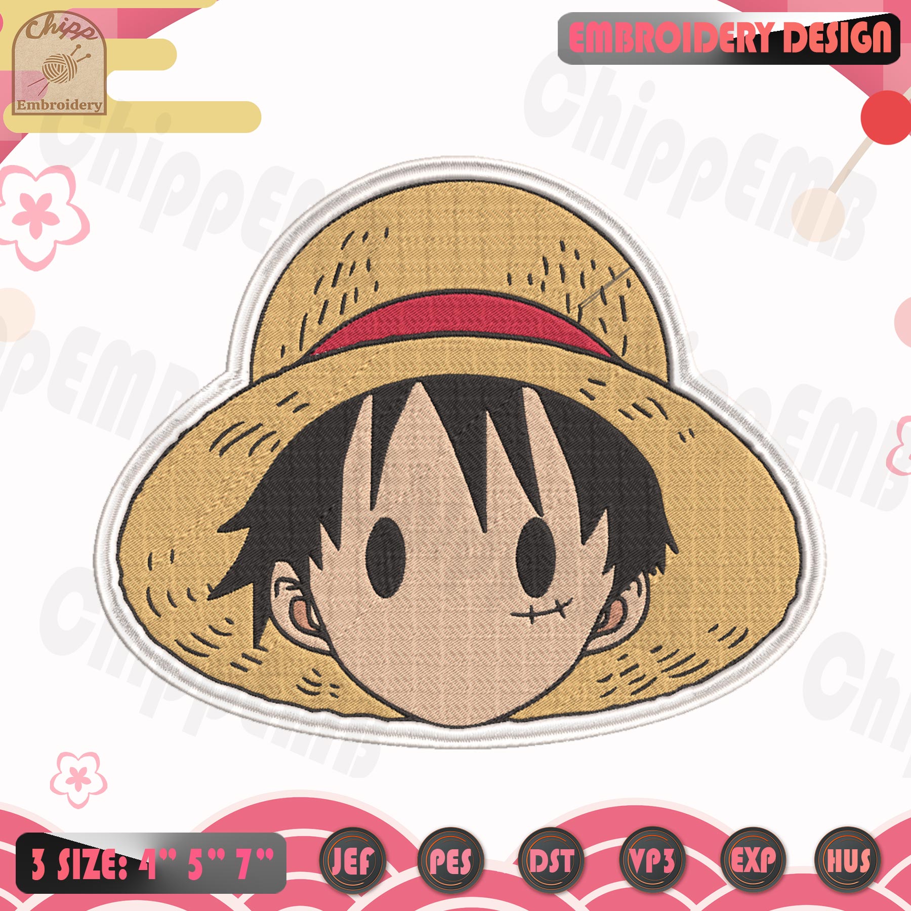 One Piece Embroidery Design, One Piece Embroidery Design, An | Inspire ...