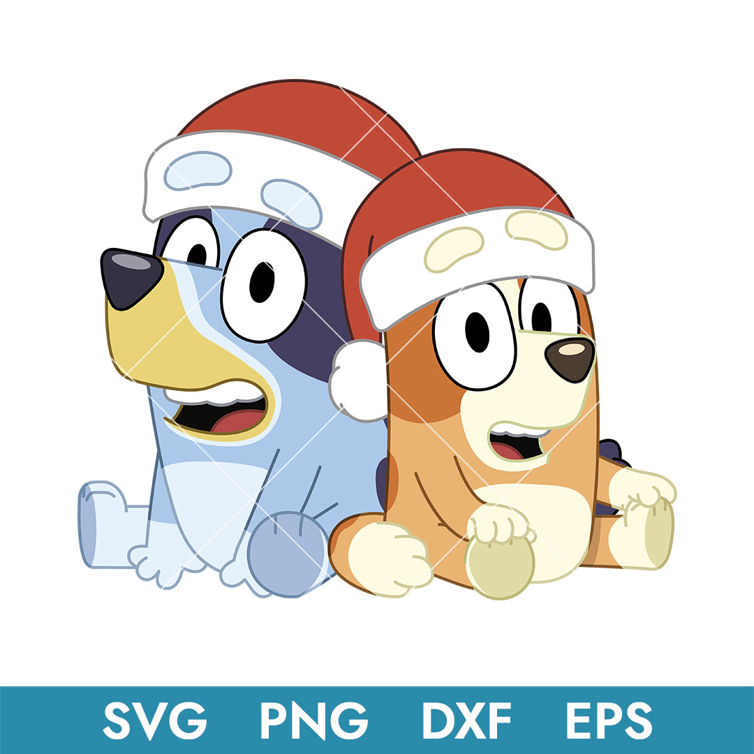 Bluey and Bingo Christmas Svg, Bluey, Blue, Bluey Svg, Blue | Inspire ...