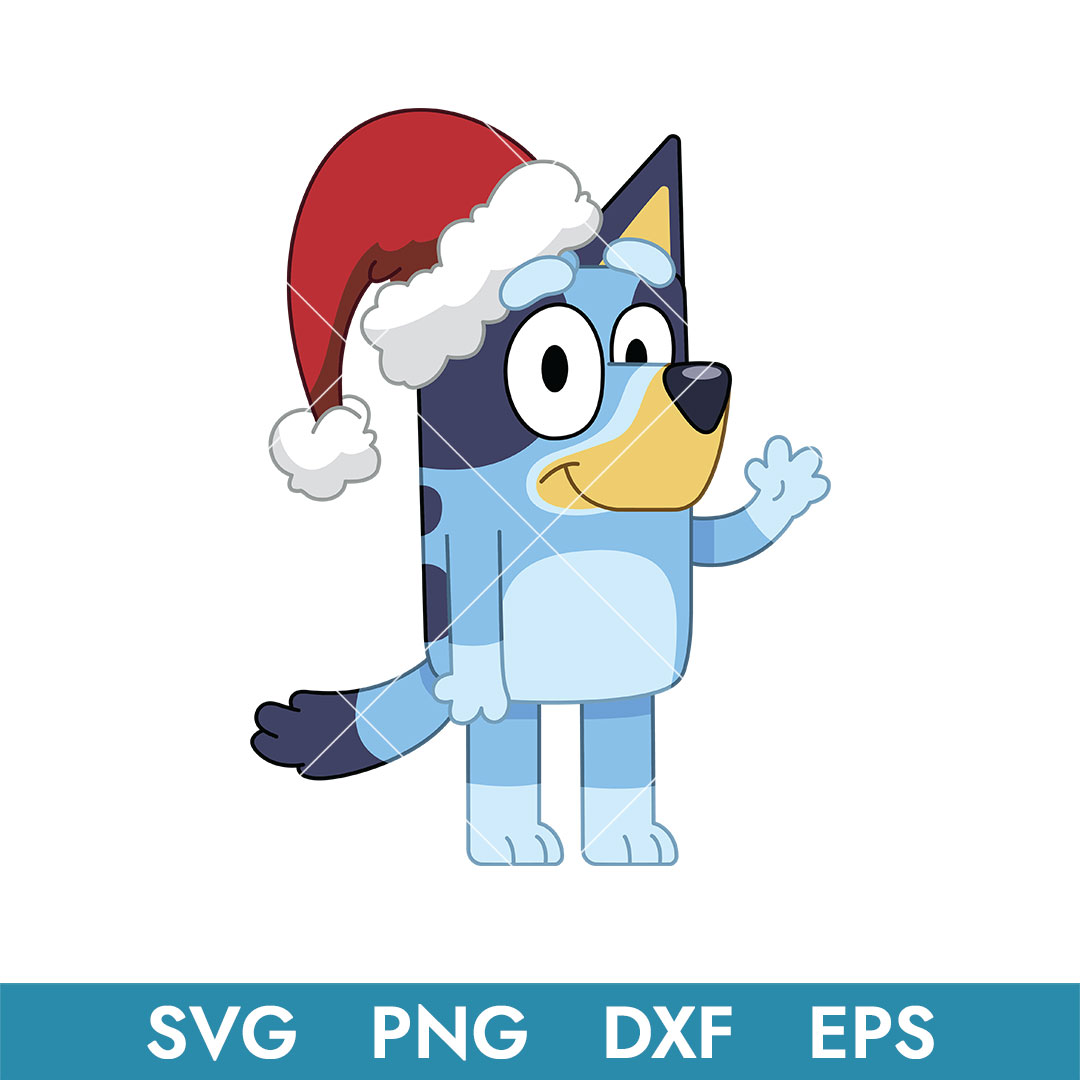 Bluey Dog Christmas Svg, Bluey, Bluey Svg, Blue, Blue Dog, B - Inspire ...