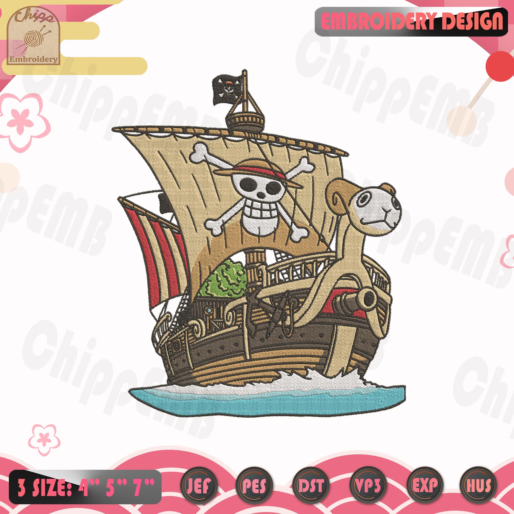 One Piece Embroidery Design, One Piece Embroidery Design, An | Inspire ...